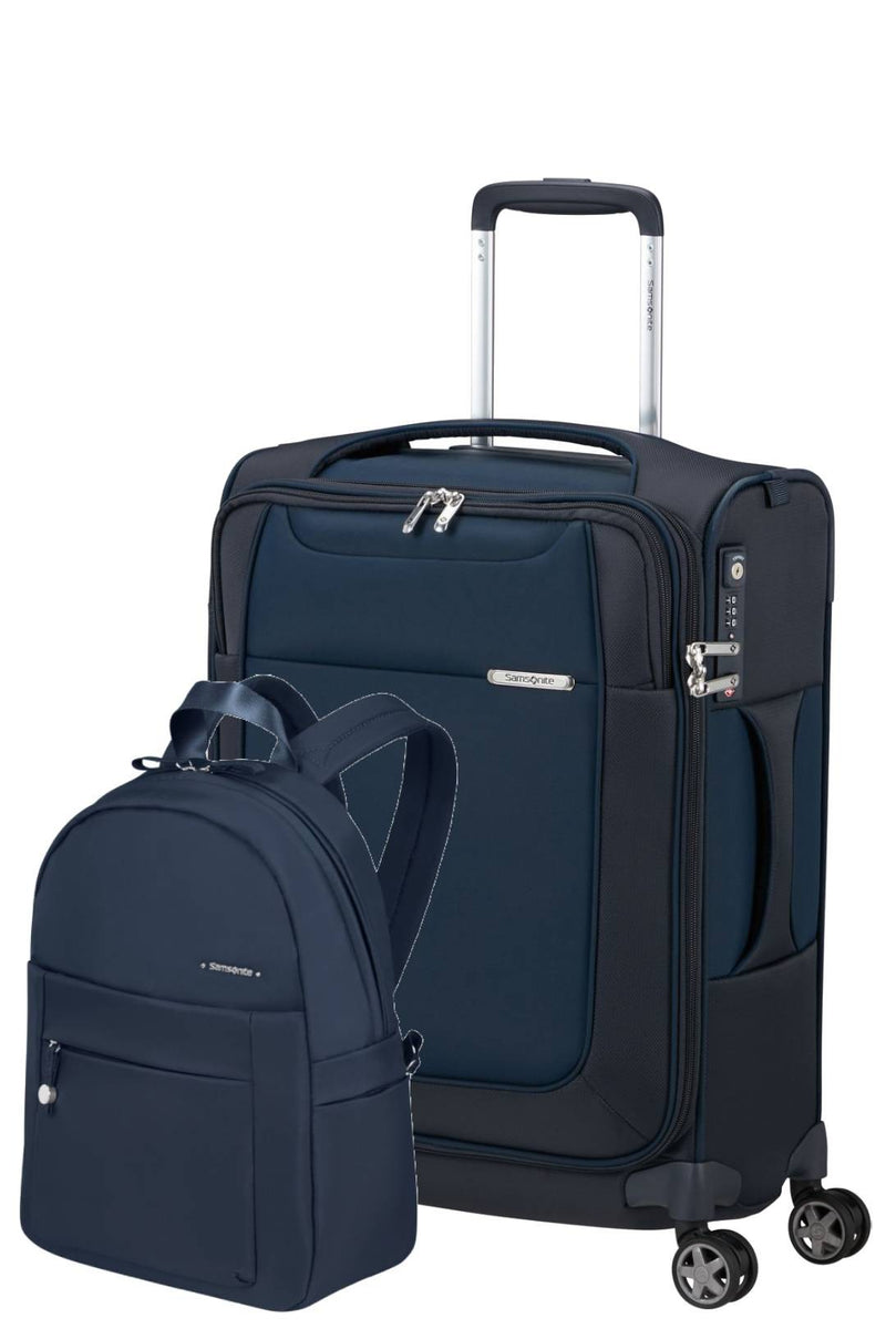 SAMSONITE SET D´LITE Valise cabine 55CM + Sac à dos 14" MOVE 4.0 Marin ...