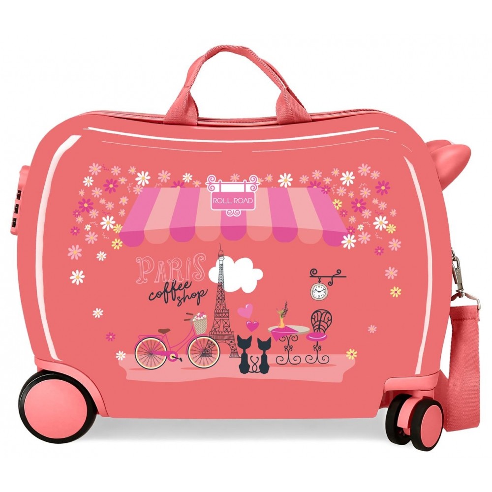 Maleta infantil 2 ruedas multidireccionales Roll Road Coffee shop ...