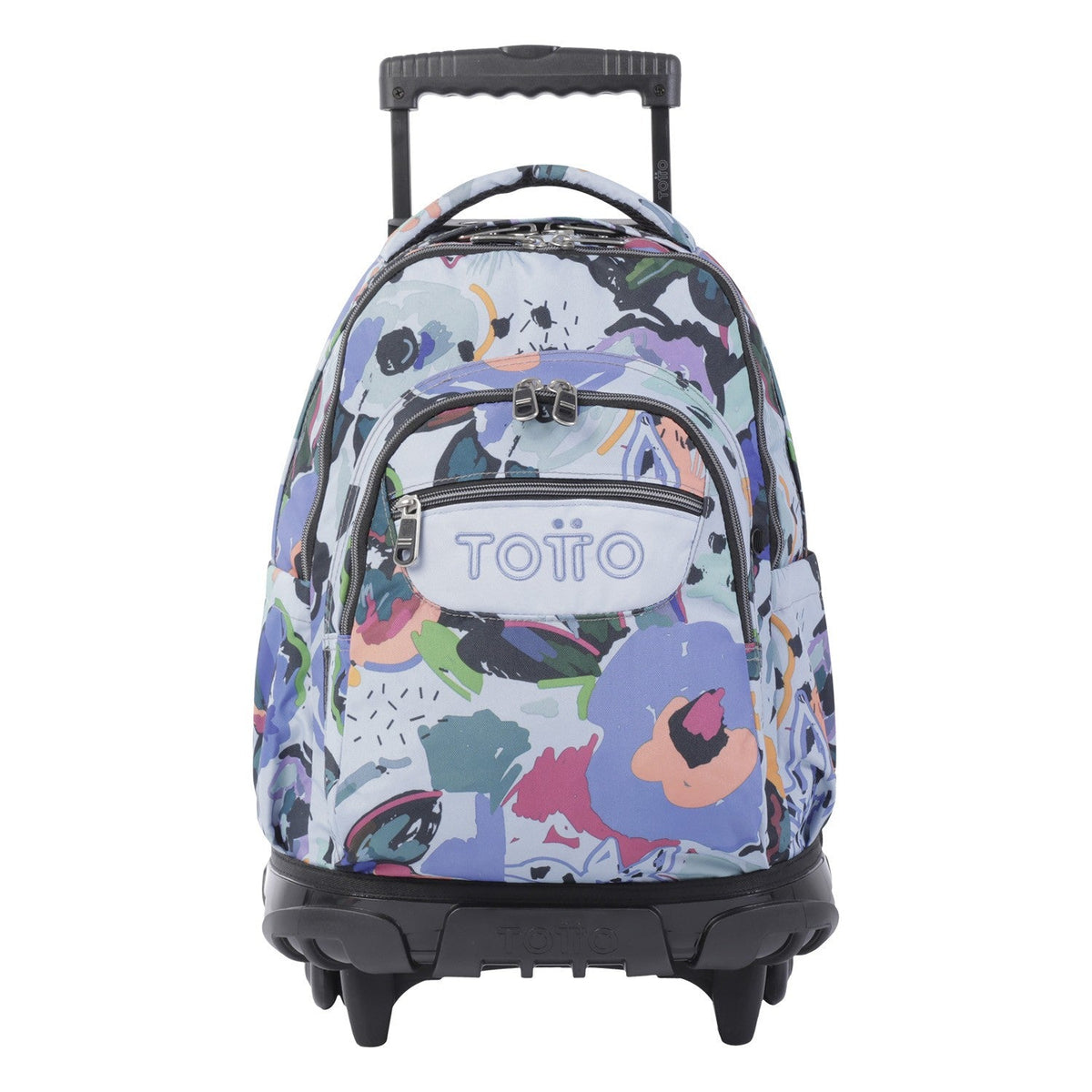 TOTTO School backpack with wheels - lines - 4h1 floral canvas – Maletas ...