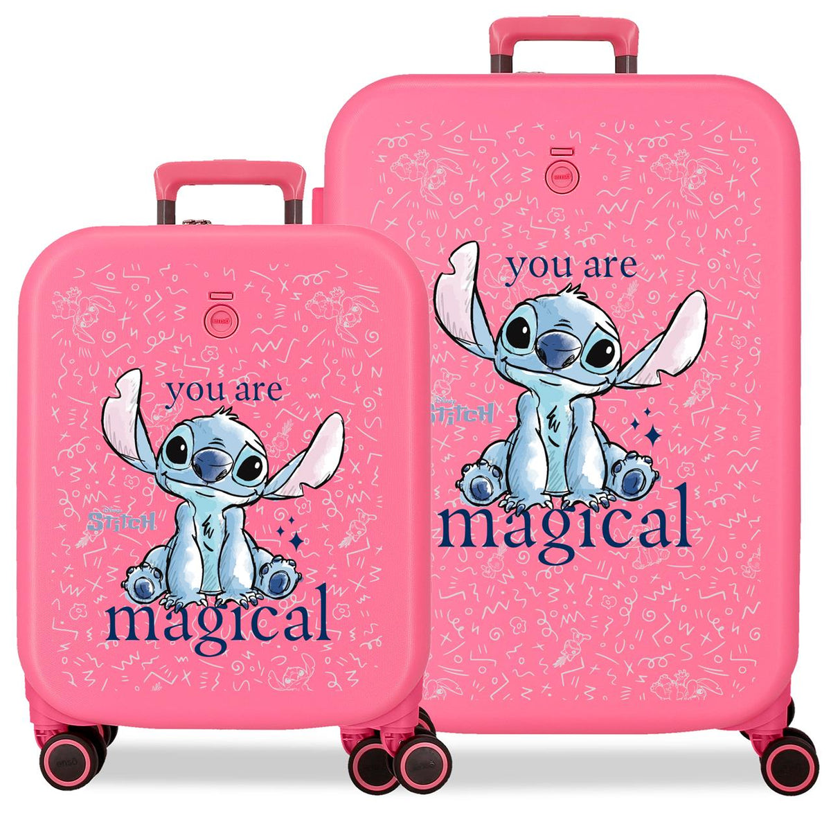 3859525 SET/2 TROLLEY ABS 55-70CM.4R.STITCH YOU ARE MAGICAL – Maletas ...