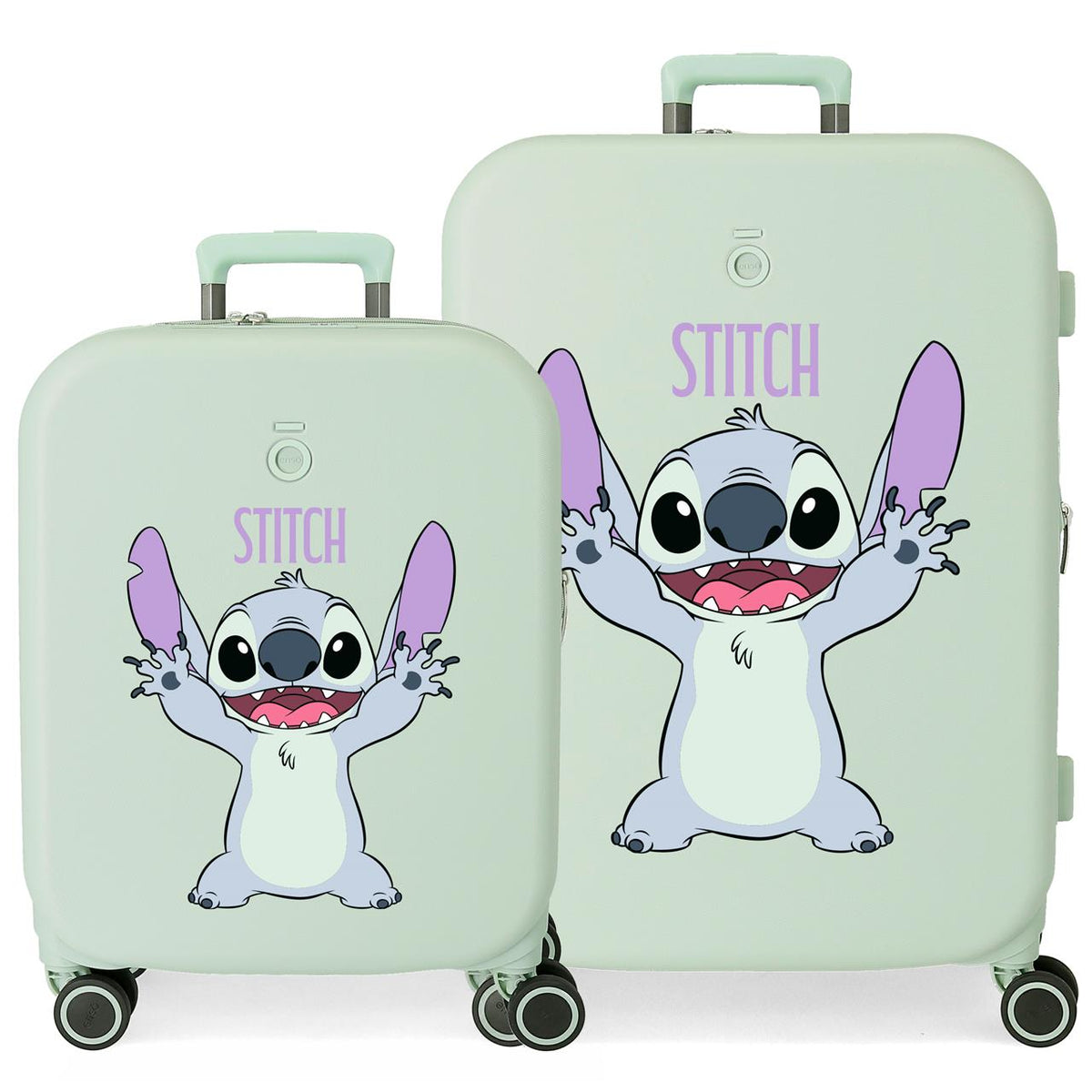 3199542 SET/2 TROLLEY ABS 55-70CM.4R. STITCH PLAYFUL MENTA – Maletas ...