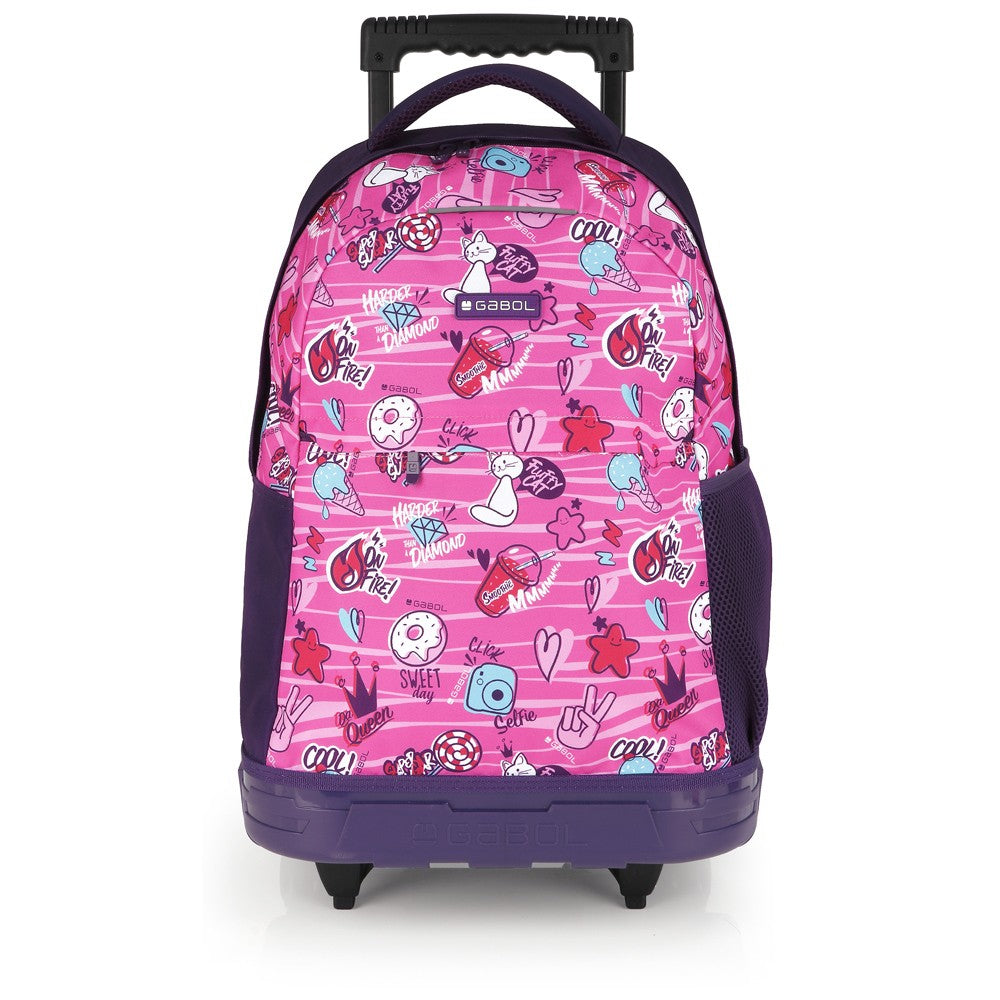 GABOL School backpack with wheels STICKER – Maletas Greenwich